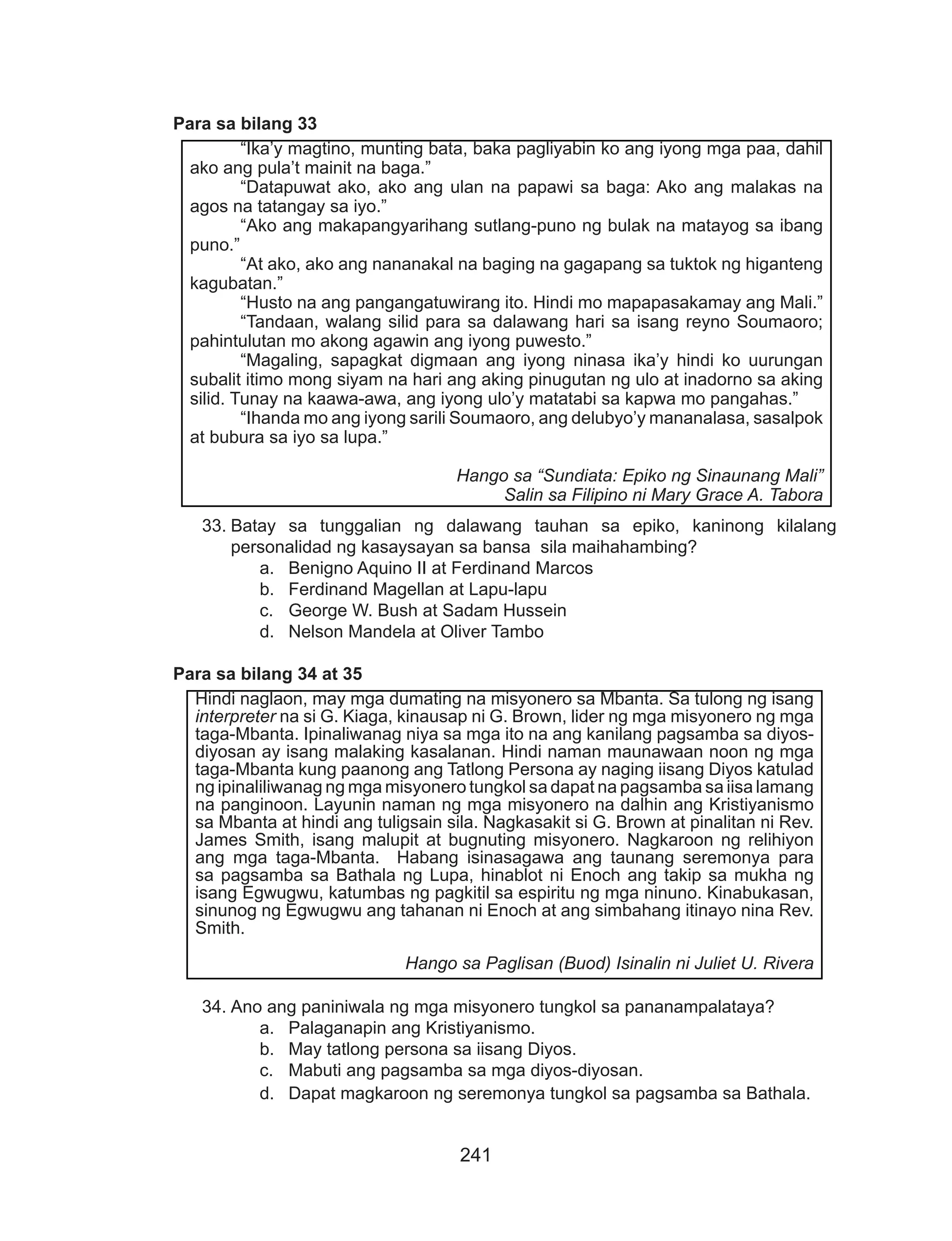 Filipino Grade 10 module unit 3 | PDF
