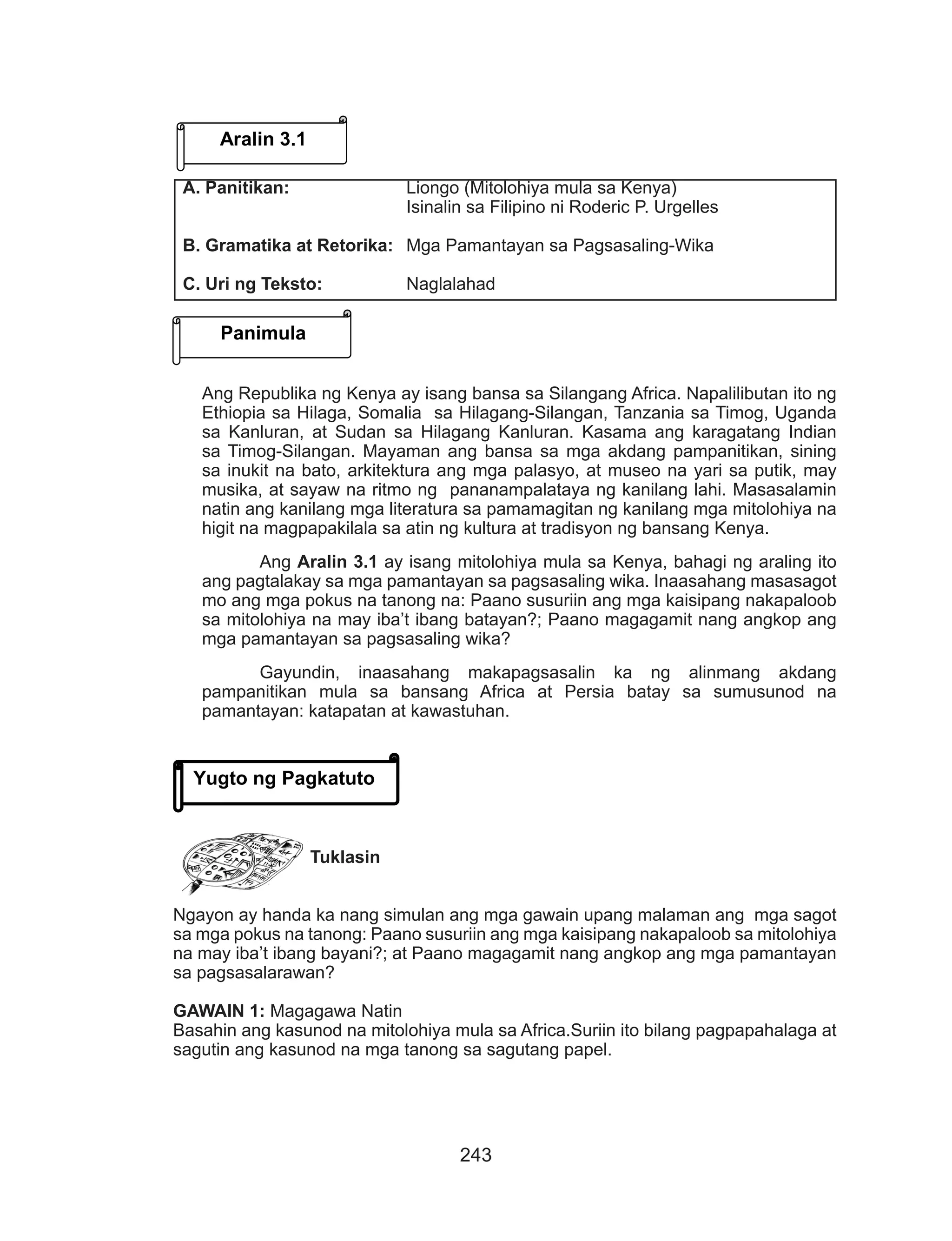 Filipino Grade 10 module unit 3 | PDF