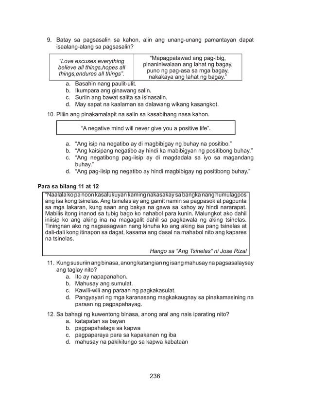 Filipino Grade 10 module unit 3 | PDF