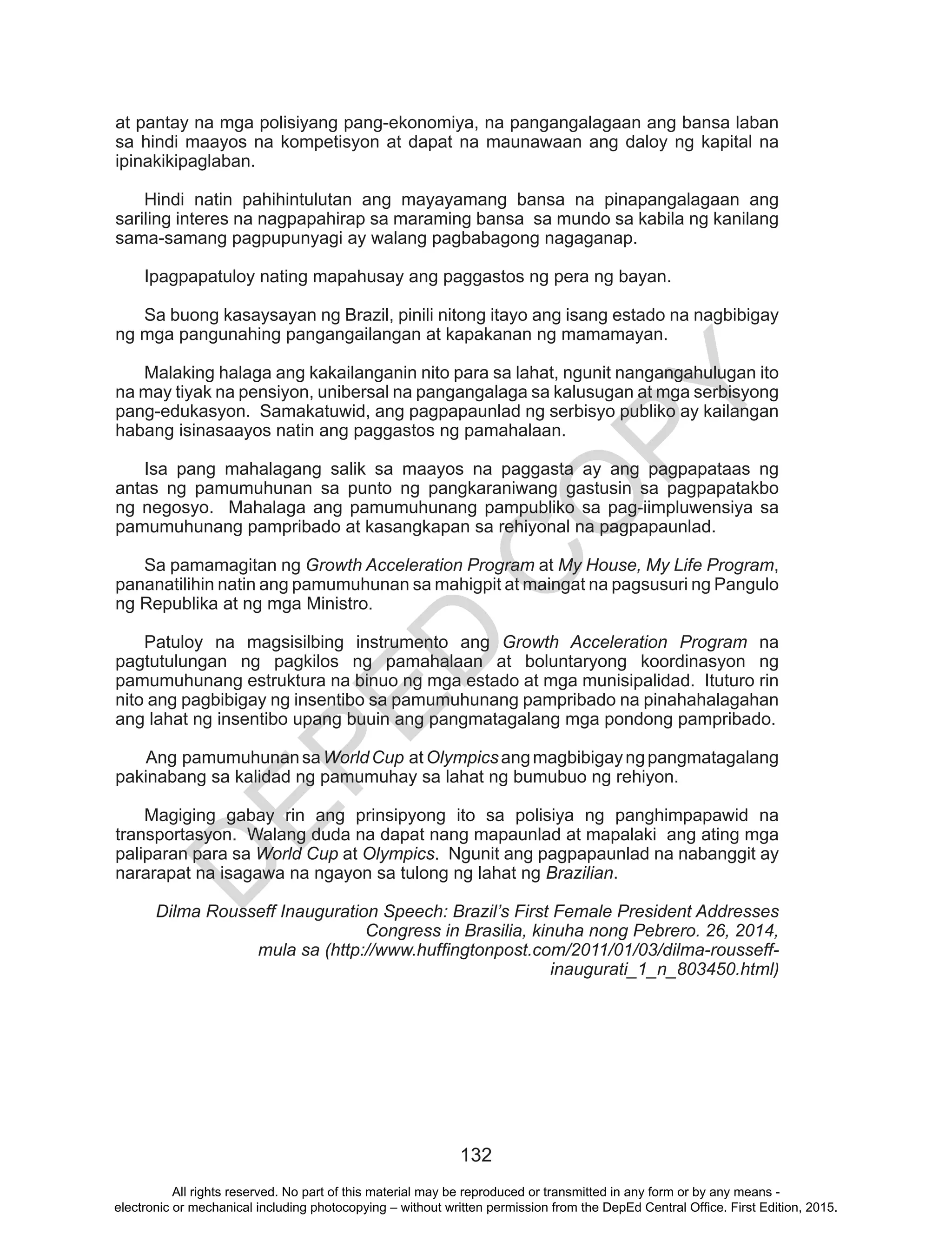 Grade 10 Filipino Learners Material (Unit 2) | PDF