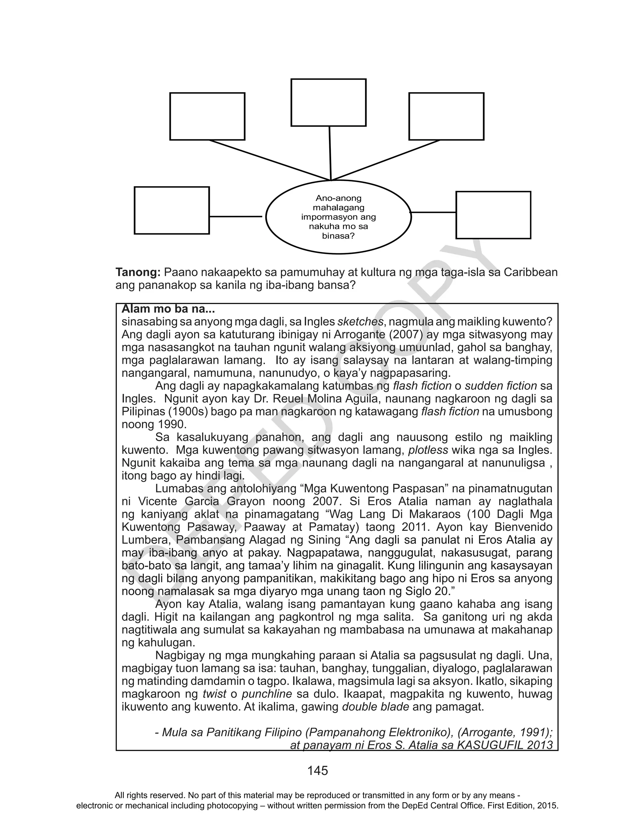 Grade 10 Filipino Learners Material (Unit 2) | PDF
