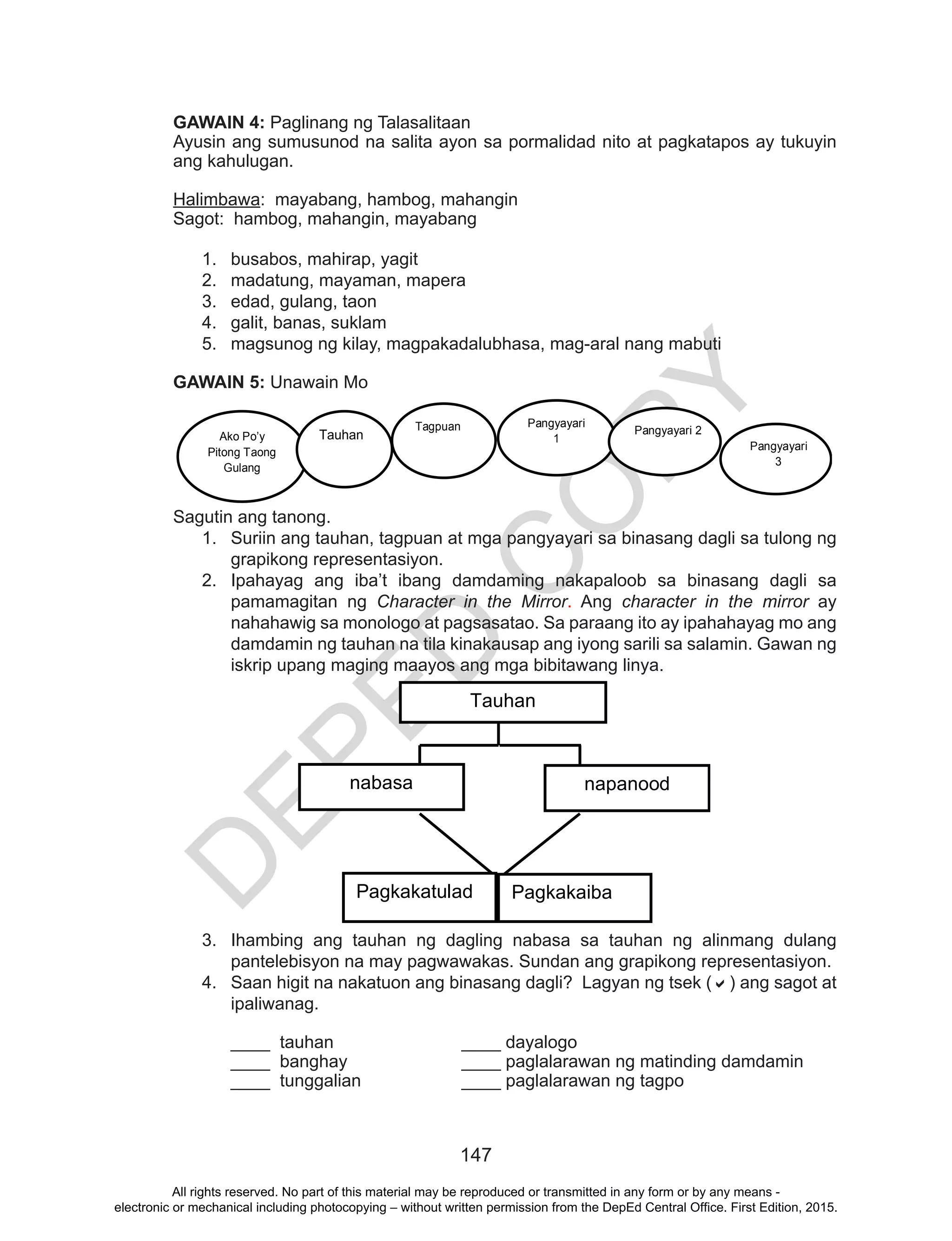 Grade 10 Filipino Learners Material (Unit 2) | PDF