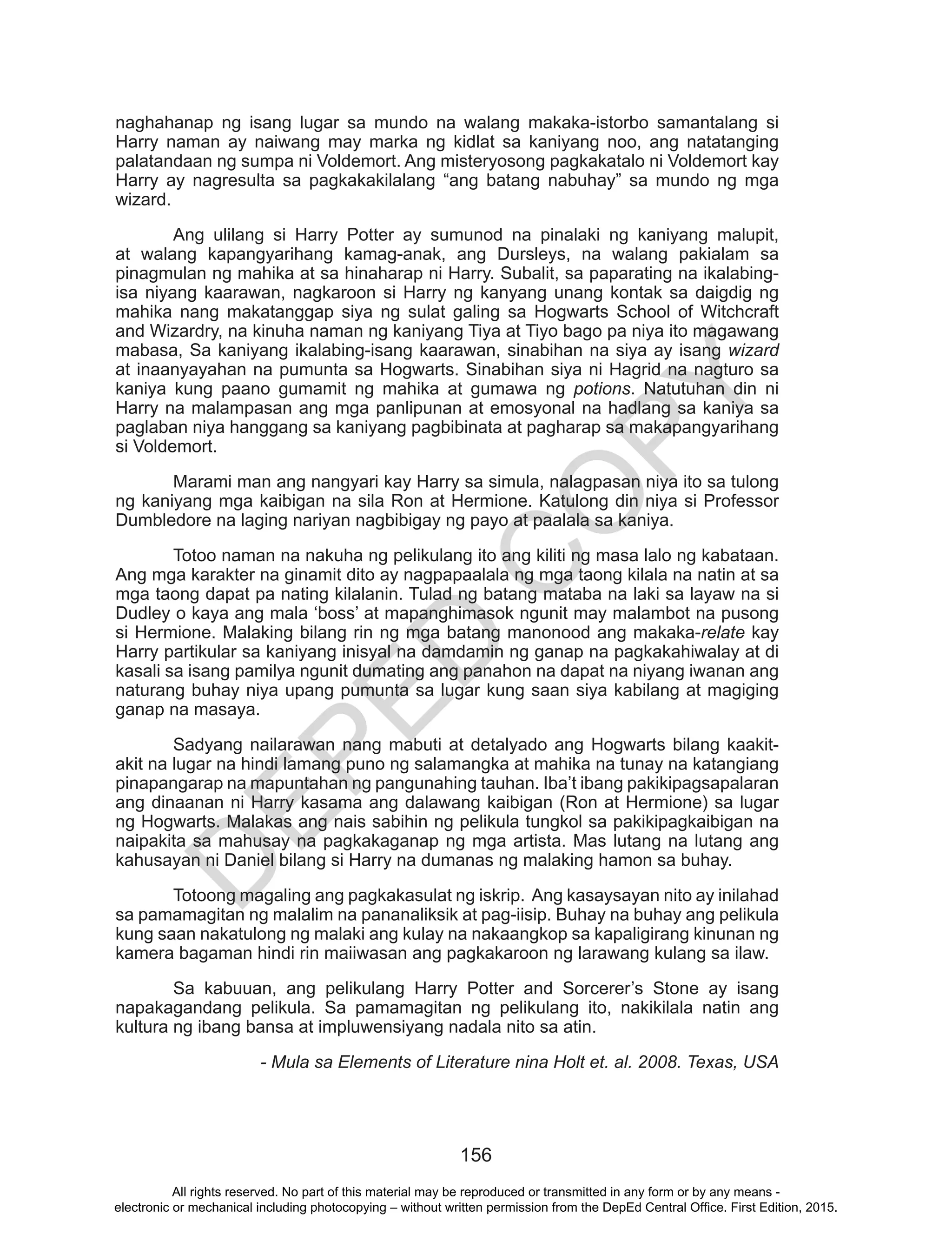 Grade 10 Filipino Learners Material (Unit 2) | PDF