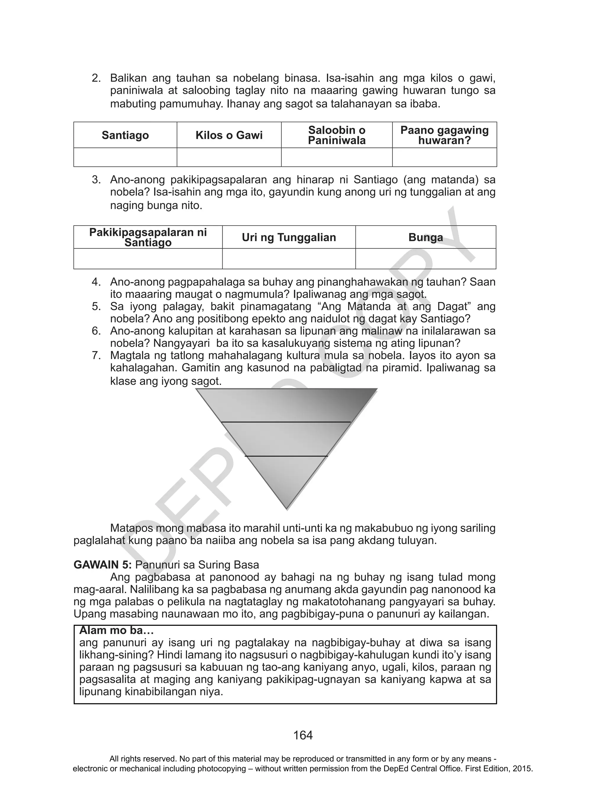 Grade 10 Filipino Learners Material (Unit 2) | PDF