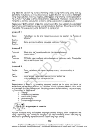 Grade 10 Filipino Learners Material (Unit 2) | PDF