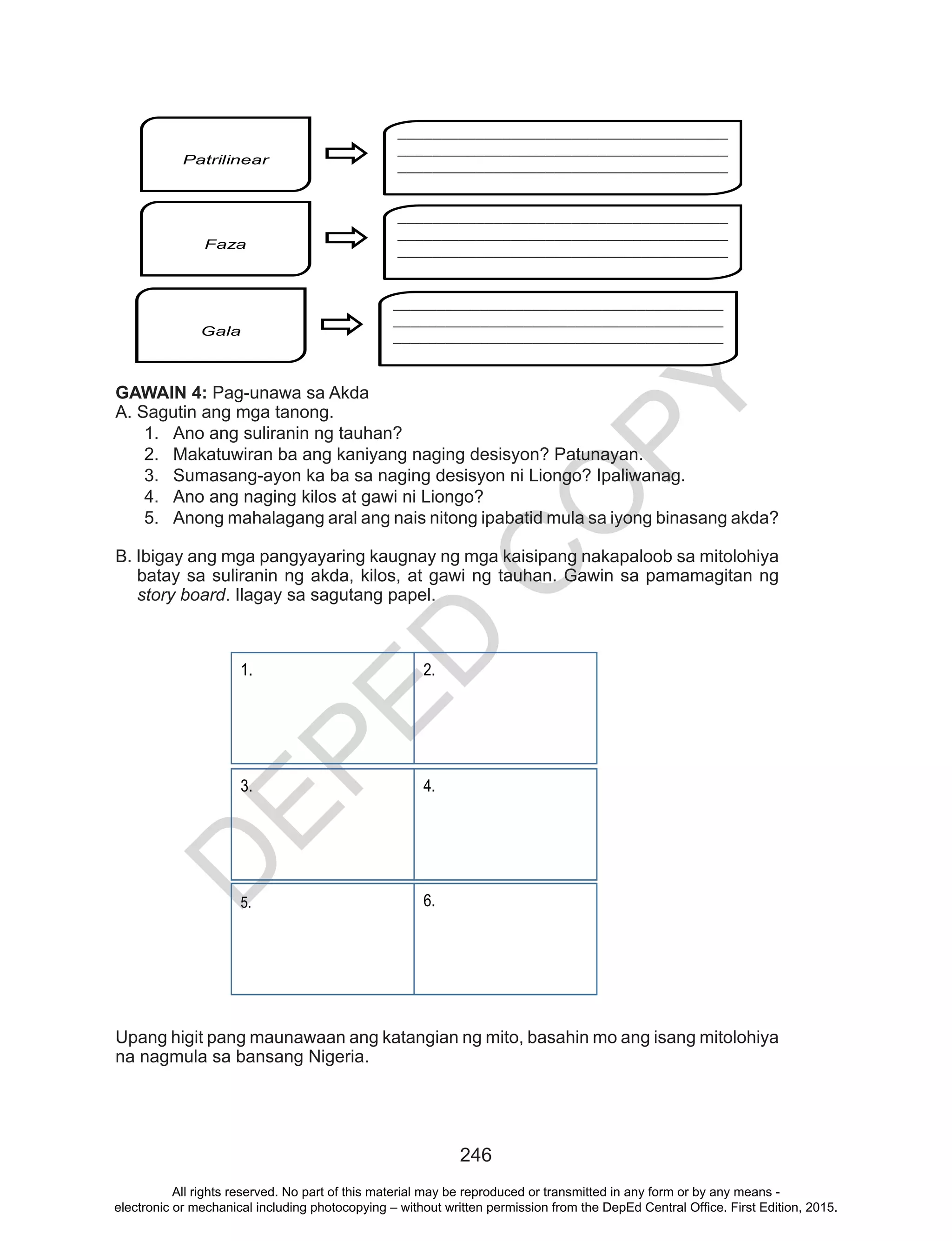 FILIPINO Grade 10 Learning Module Unit 3 | PDF