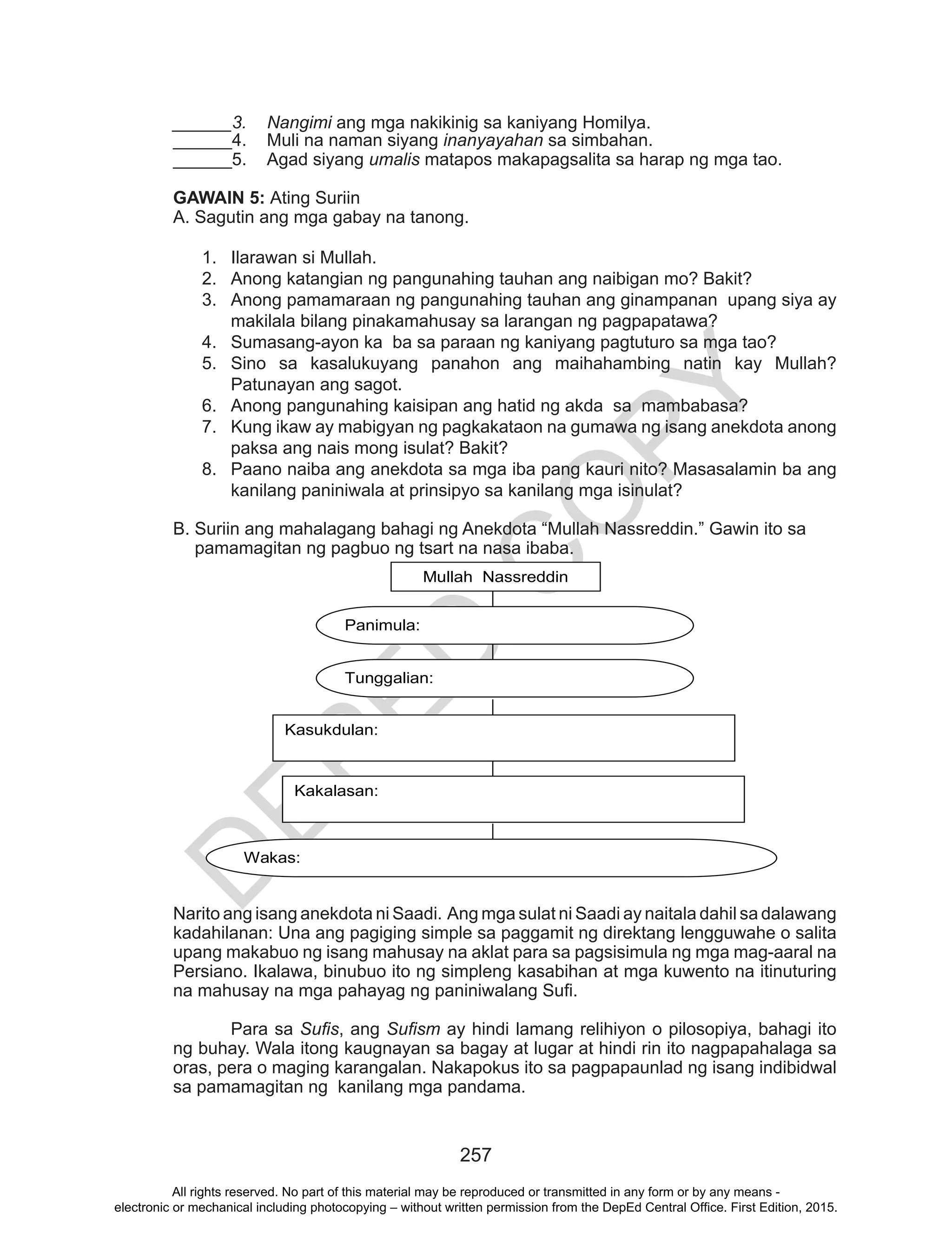 FILIPINO Grade 10 Learning Module Unit 3 | PDF