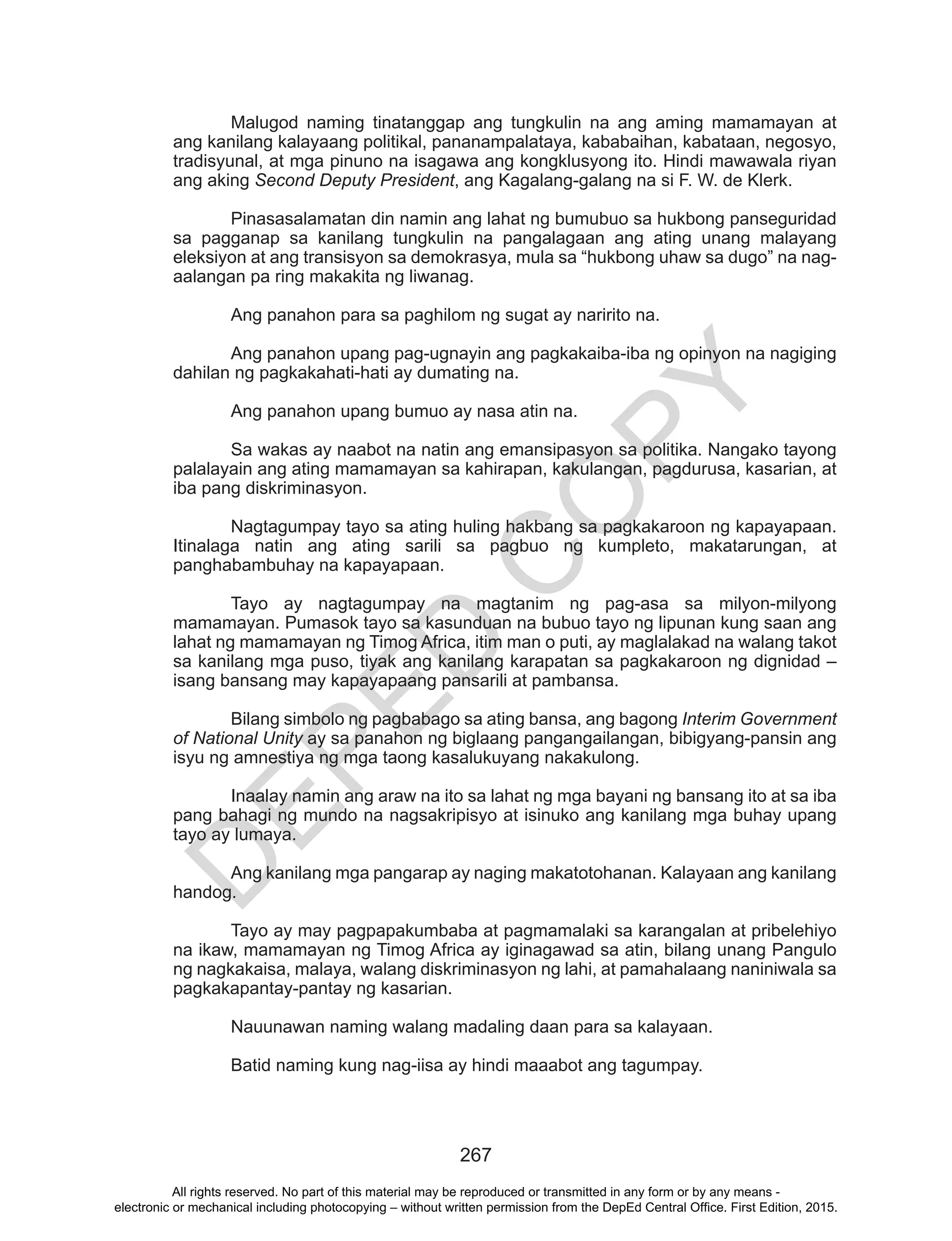 FILIPINO Grade 10 Learning Module Unit 3 | PDF