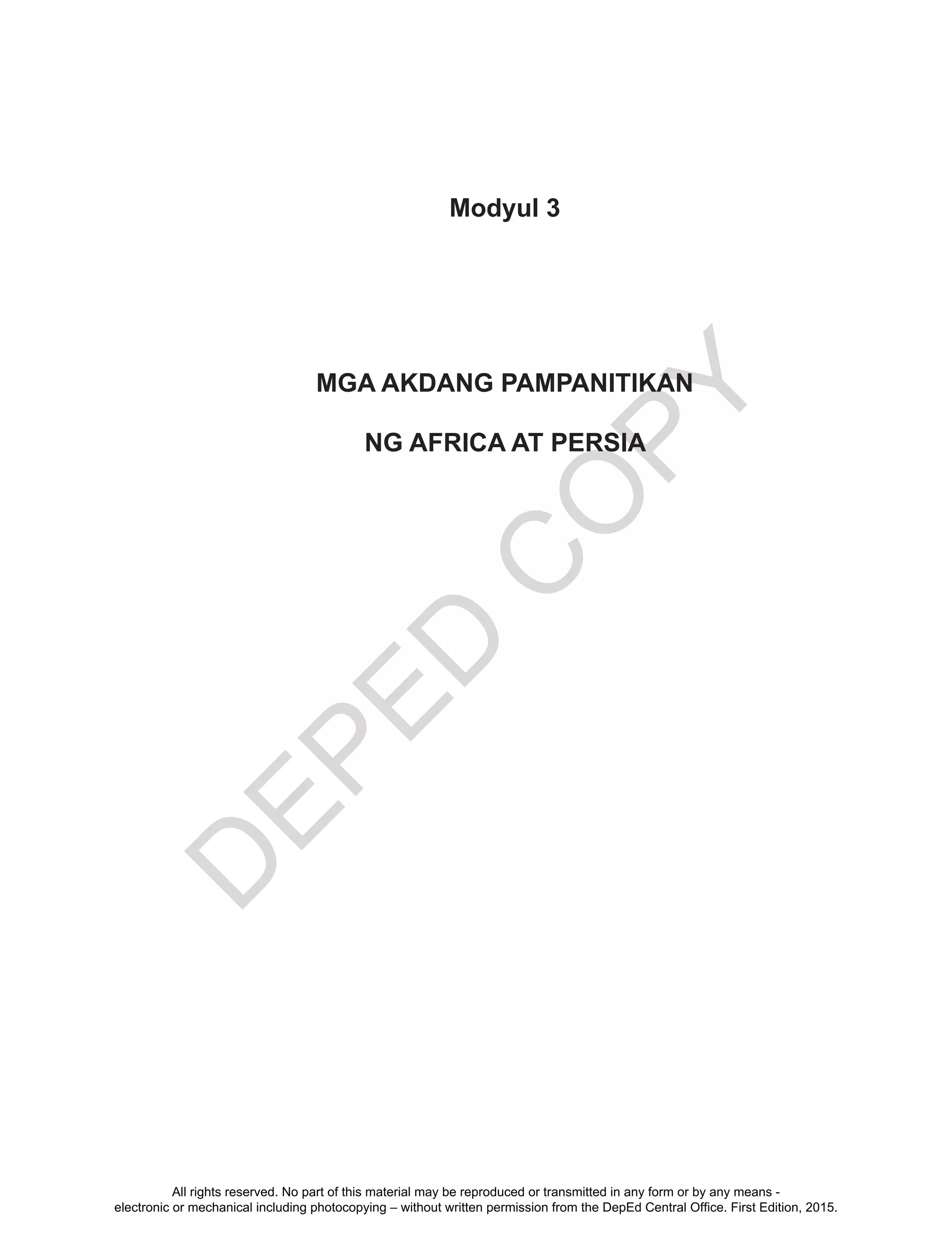 FILIPINO Grade 10 Learning Module Unit 3 | PDF