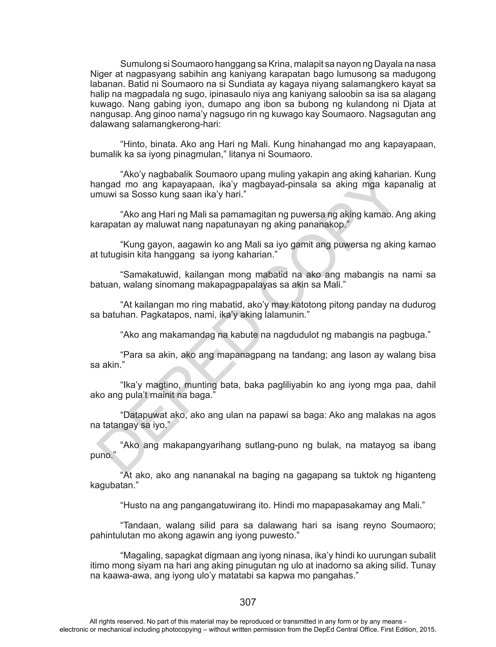 FILIPINO Grade 10 Learning Module Unit 3 | PDF