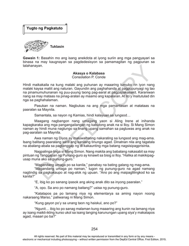 FILIPINO Grade 10 Learning Module Unit 3 | PDF