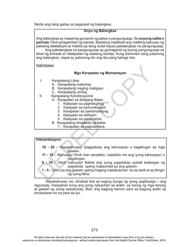 FILIPINO Grade 10 Learning Module Unit 3 | PDF