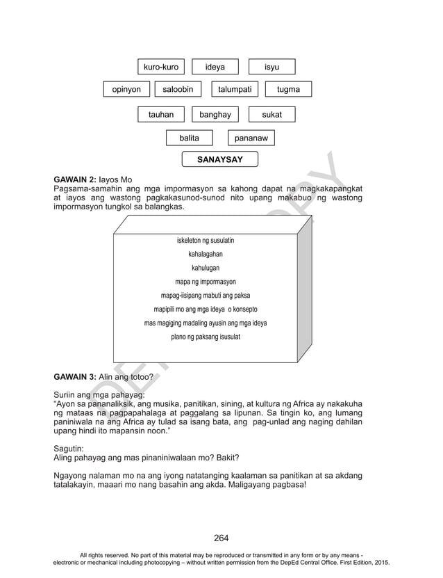 FILIPINO Grade 10 Learning Module Unit 3 FILIPINO Grade 10 Learning Module Unit 3