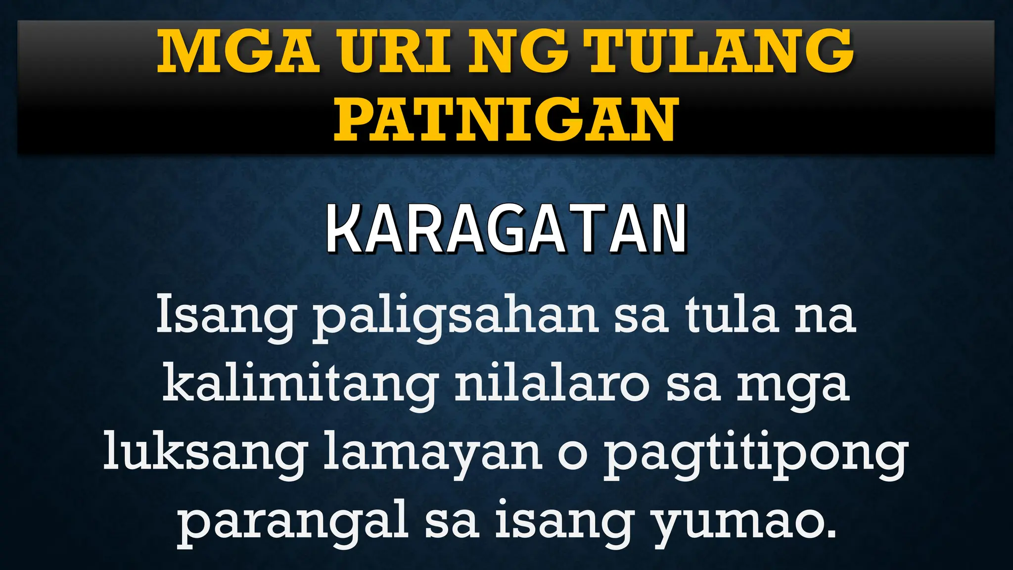 kALIKASAN AT KAHULUGAN URI NG TULA.. PDF. | PDF
