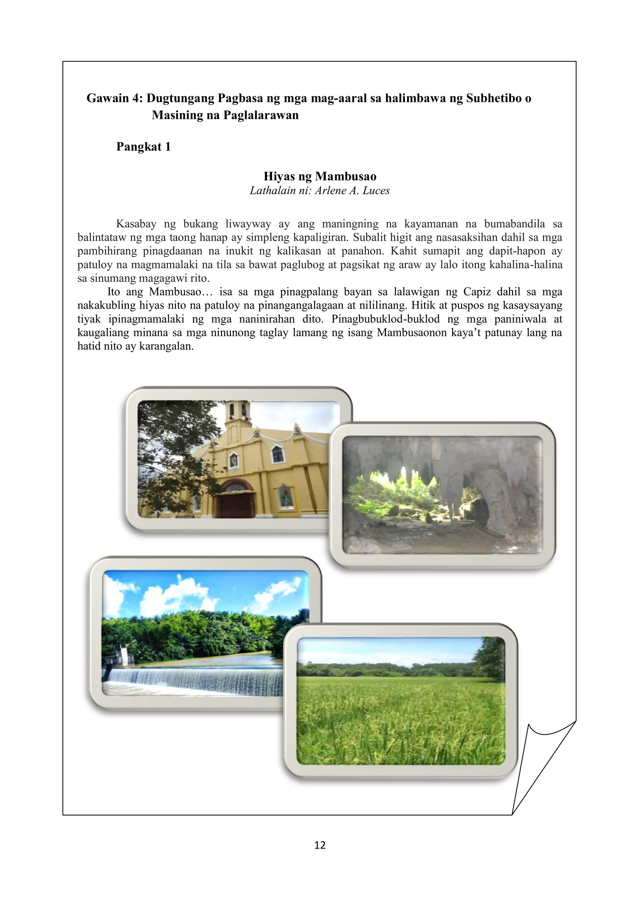 Banghay Aralin sa Filipino 11 Pagbasa at Pagsusuri ng Teksto Tungo sa ...