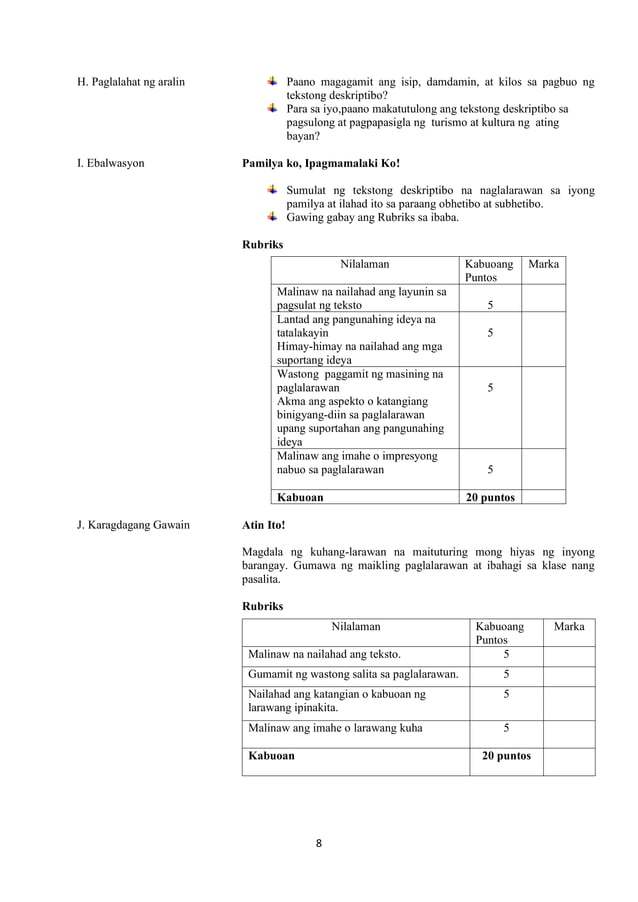 Banghay Aralin sa Filipino 11 Pagbasa at Pagsusuri ng Teksto Tungo sa ...