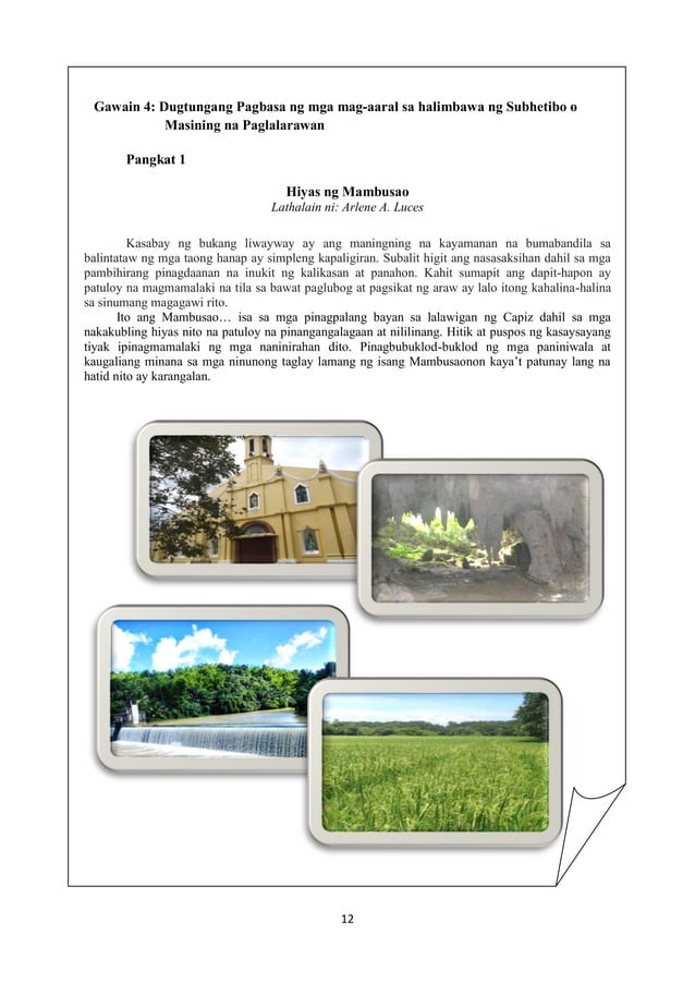 Banghay Aralin sa Filipino 11 Pagbasa at Pagsusuri ng Teksto Tungo sa ...