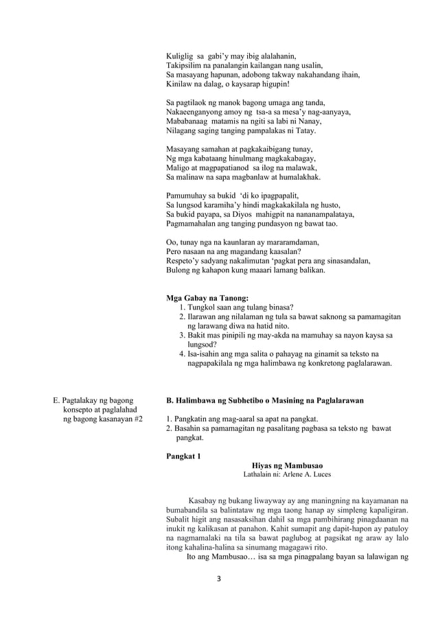 Banghay Aralin sa Filipino 11 Pagbasa at Pagsusuri ng Teksto Tungo sa Pananaliksik | PDF