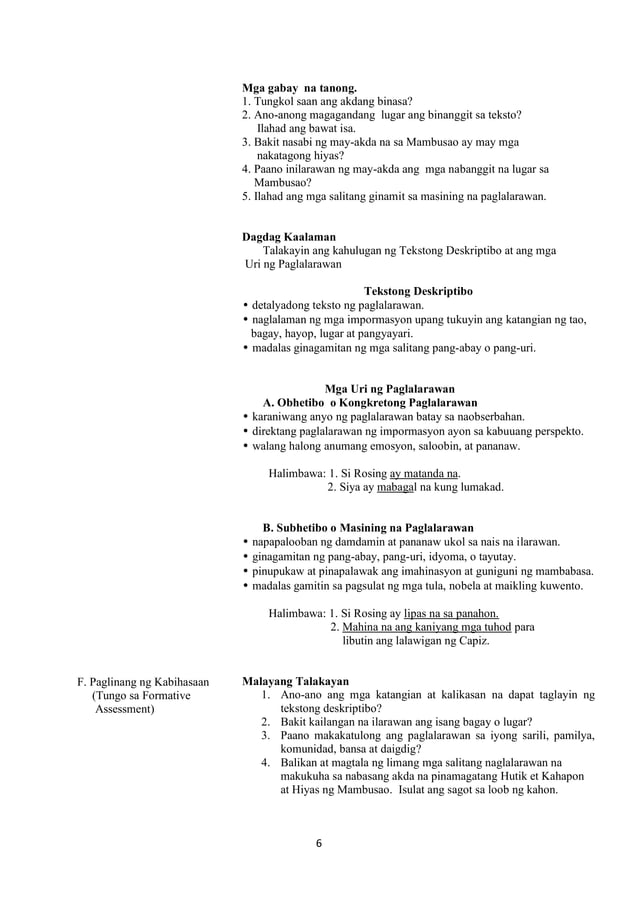 Banghay Aralin sa Filipino 11 Pagbasa at Pagsusuri ng Teksto Tungo sa Pananaliksik | PDF