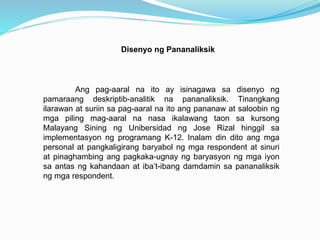 Thesis in Filipino Sample | PPTX