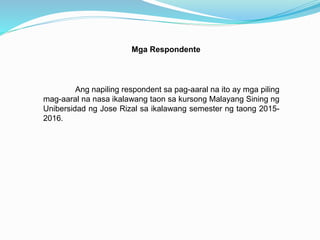 Thesis in Filipino Sample | PPTX
