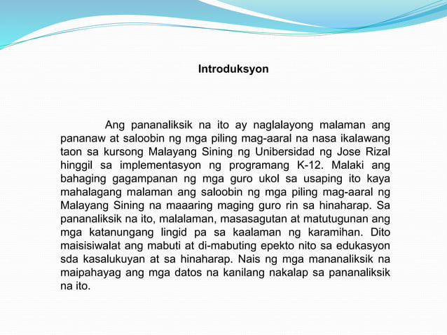 Thesis in Filipino Sample | PPTX