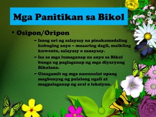 Mga Panitikan sa Bikol | PPT