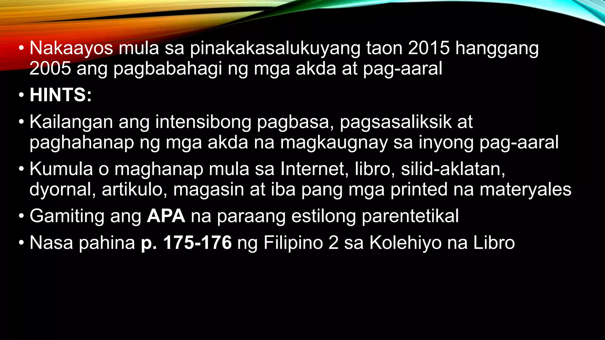 Fil 33 Paggawa ng Riserts/Filipino Research/Term Paper | PPTX