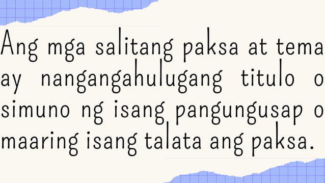 FILIPINO 3 Q3W3 DAY 1. Pagbibigay ng Paksa sa Kuwento o Sanaysaypptx | PPTX