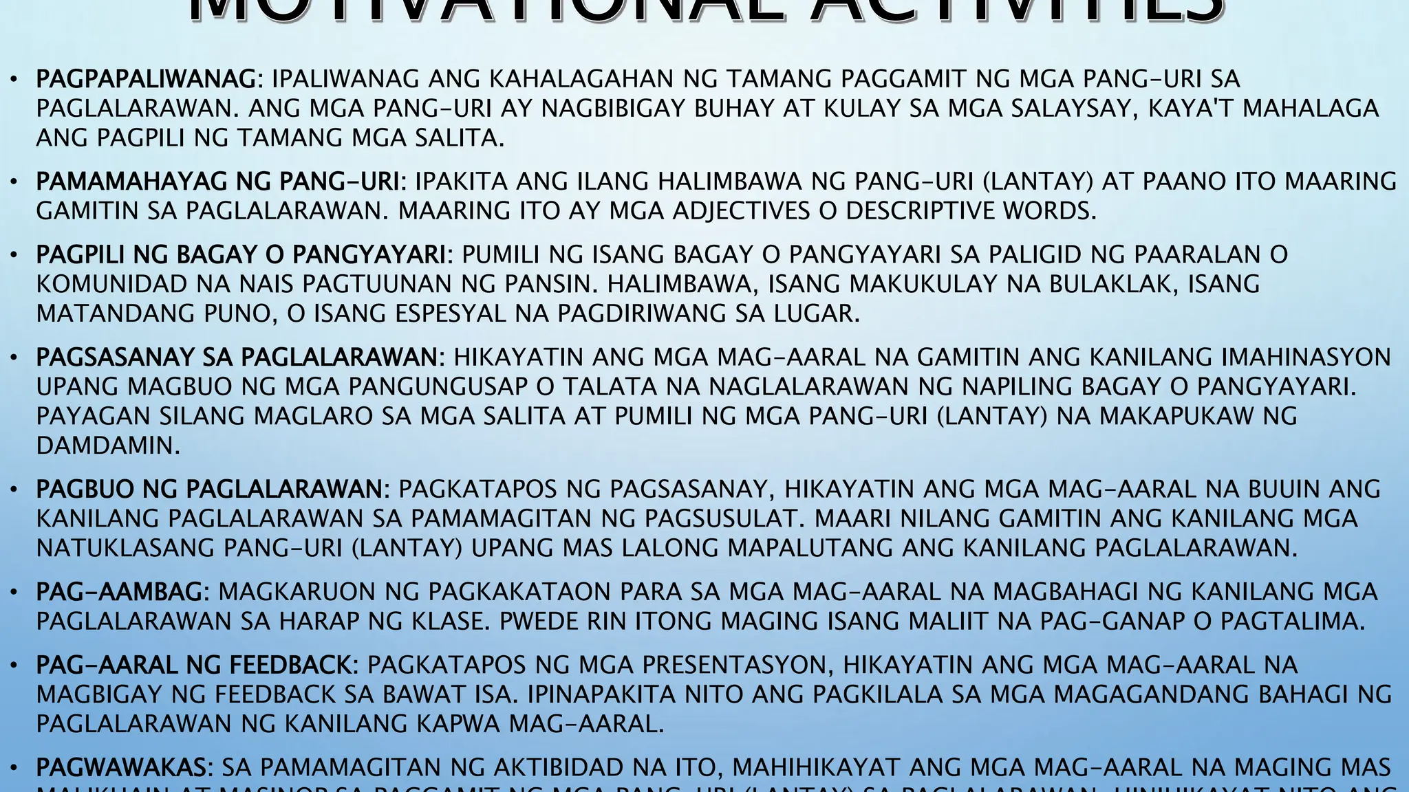 Lantay na Paglalarawan | PPTX