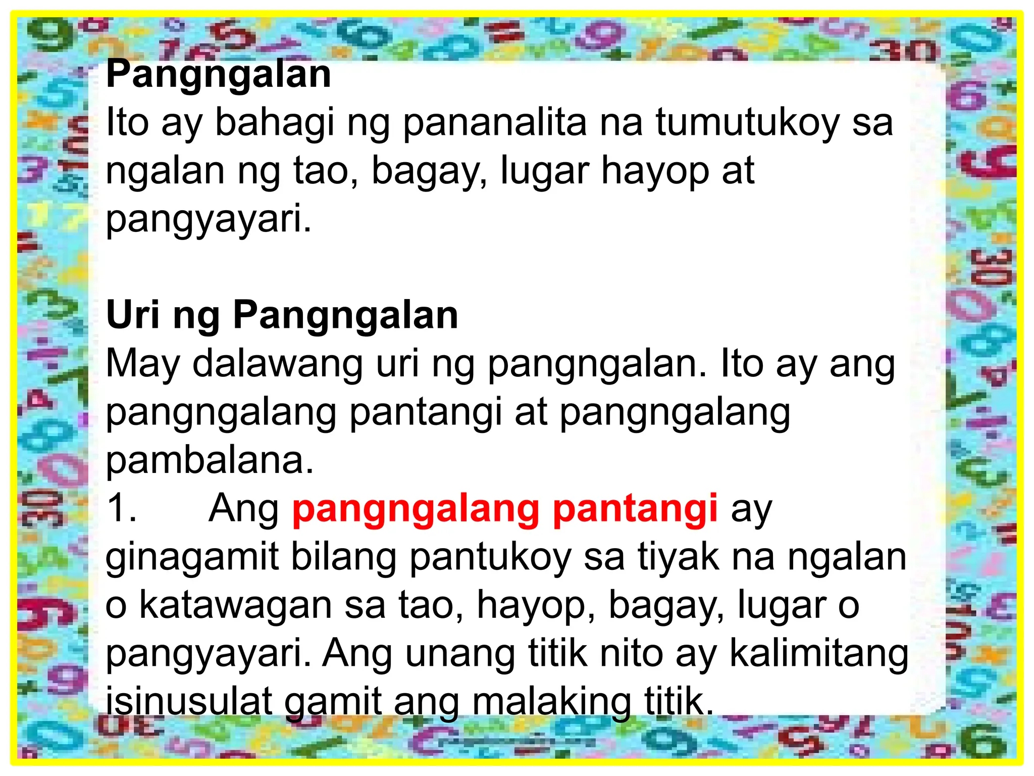 Paggamit ng pangalan at panghalip sa pagtalakay tungkol sa sarili,tao ...