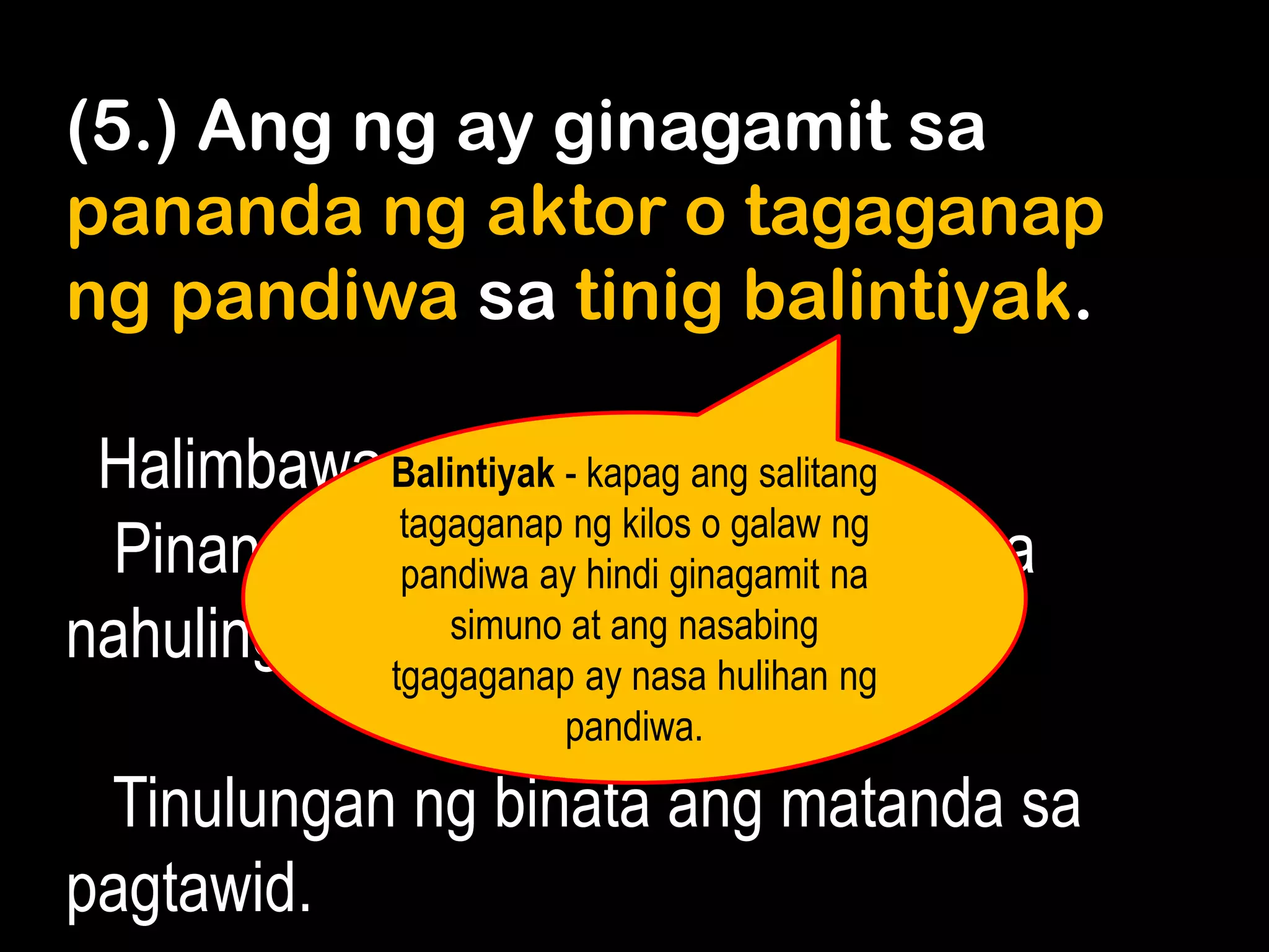 mga gamit ng ng at nang at iba pa | PPTX