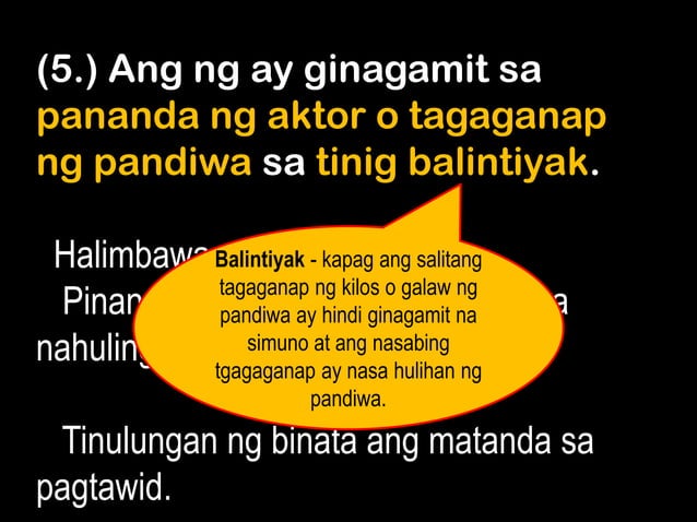 mga gamit ng ng at nang at iba pa | PPTX