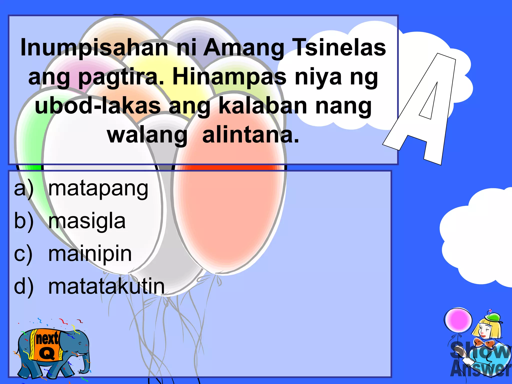 Fil 6 Katangian ng Tauhan ayon sa Pahayag at Kilos | PPT
