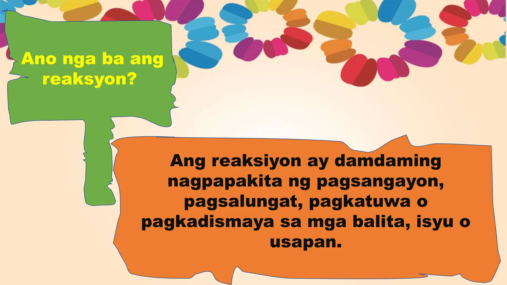 Fil 6 Q2 w1-Nagagamit ang sariling opinyon o reaksiyon sa isang ...