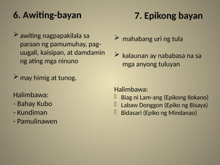 Katangian ng Panitikang Patula sa Panahon ng Katutubo | PPTX