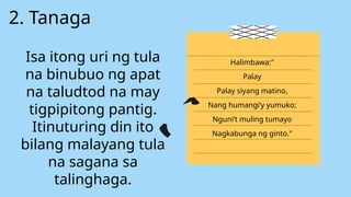 fil 7 mq1 sesyon 2 - Mga Katangian ng Panitikang Patula sa Panahon ng ...