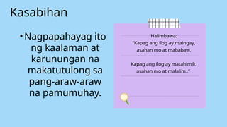 fil 7 mq1 sesyon 2 - Mga Katangian ng Panitikang Patula sa Panahon ng ...