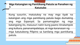 fil 7 mq1 sesyon 2 - Mga Katangian ng Panitikang Patula sa Panahon ng ...