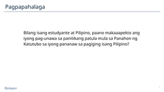 fil 7 mq1 sesyon 2 - Mga Katangian ng Panitikang Patula sa Panahon ng ...