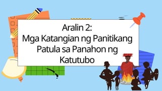 fil 7 mq1 sesyon 2 - Mga Katangian ng Panitikang Patula sa Panahon ng ...