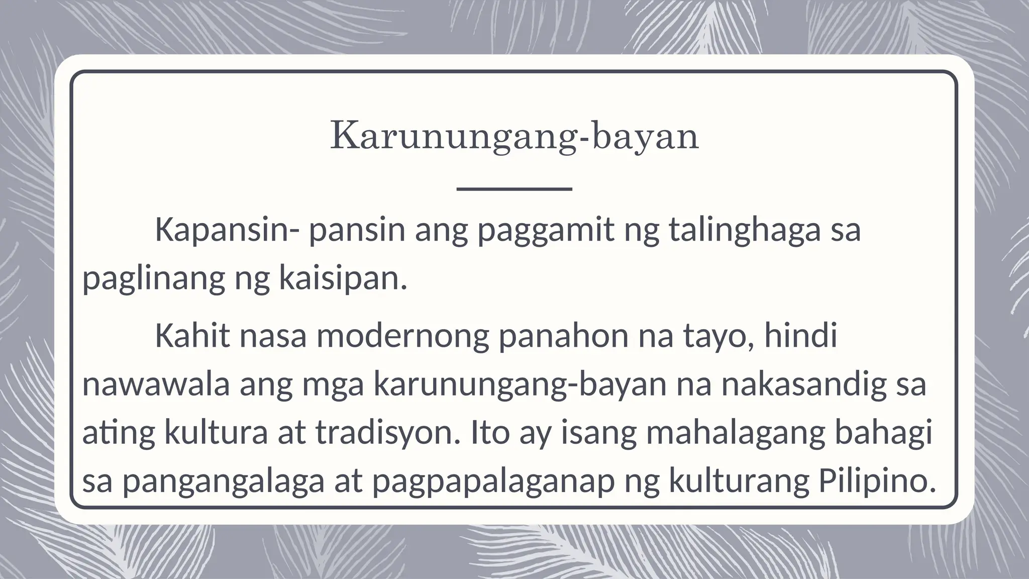 Filipino 7 Q1 Week2 Uri ng Karunungang Bayan Matatag Curriculum | PPTX
