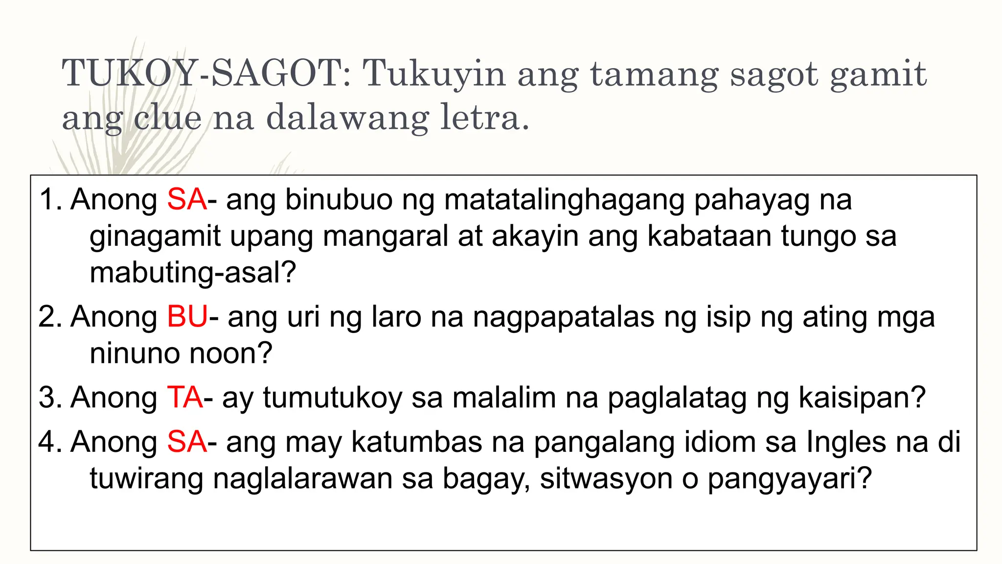 Filipino 7 Q1 Week2 Uri ng Karunungang Bayan Matatag Curriculum | PPTX