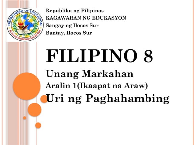 fil 8 q1 unang Linggo.powerpointpresentx | PPTX