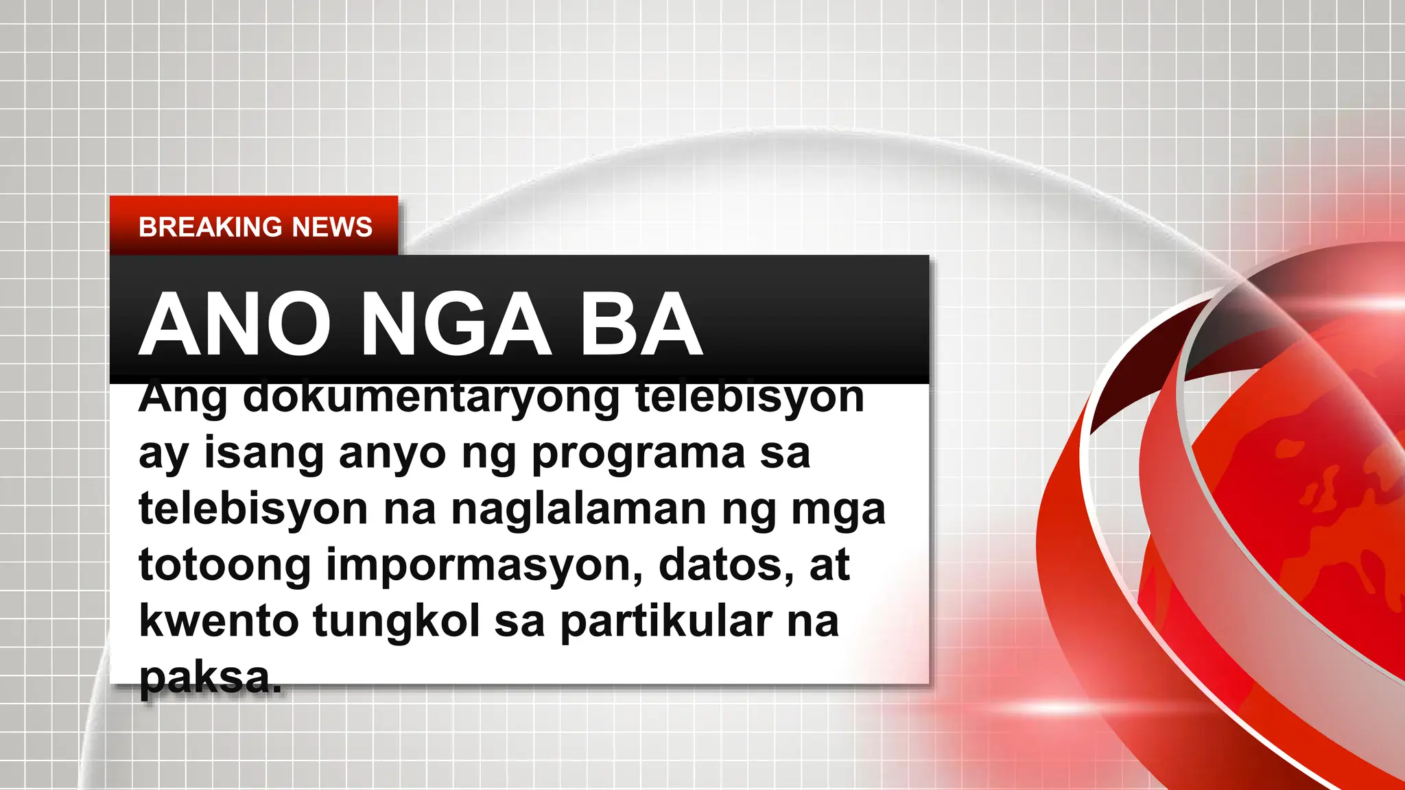Filipino 8, Quarter 3, Week 5: Dokumentaryong Telebisyon | PPTX