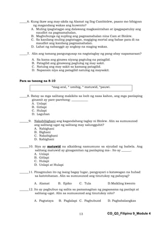 FIL9 Q3 MODYUL4.pdftttttttttttttttttttttttttttt | PDF