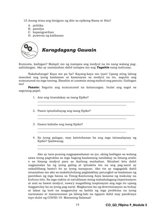 FIL9 Q3 MODYUL5.pdfttttttttttttttttttttttttttt | PDF