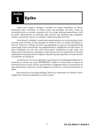 FIL9 Q3 MODYUL5.pdfttttttttttttttttttttttttttt | PDF