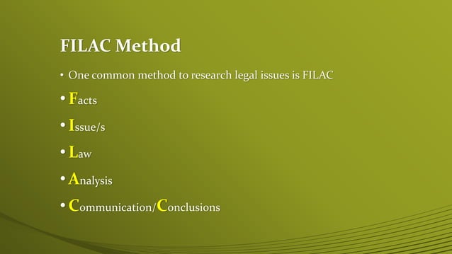 FILAC Analysis | PPTX | Legal Services Industry | Industries