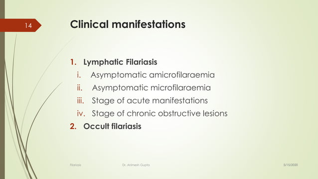 Filariasis | PDF | Infectious Diseases | Diseases and Conditions